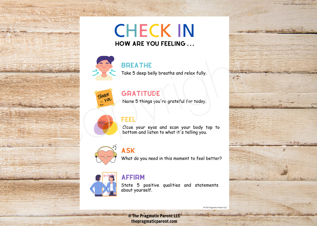 Check In With Your Emotions Poster – The Pragmatic Parent