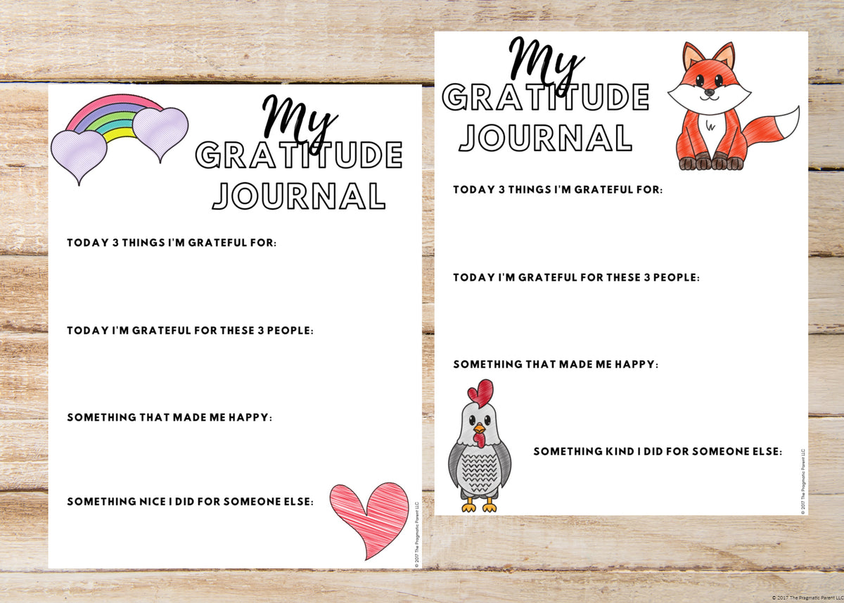 Kid's Gratitude Journal Printables – The Pragmatic Parent