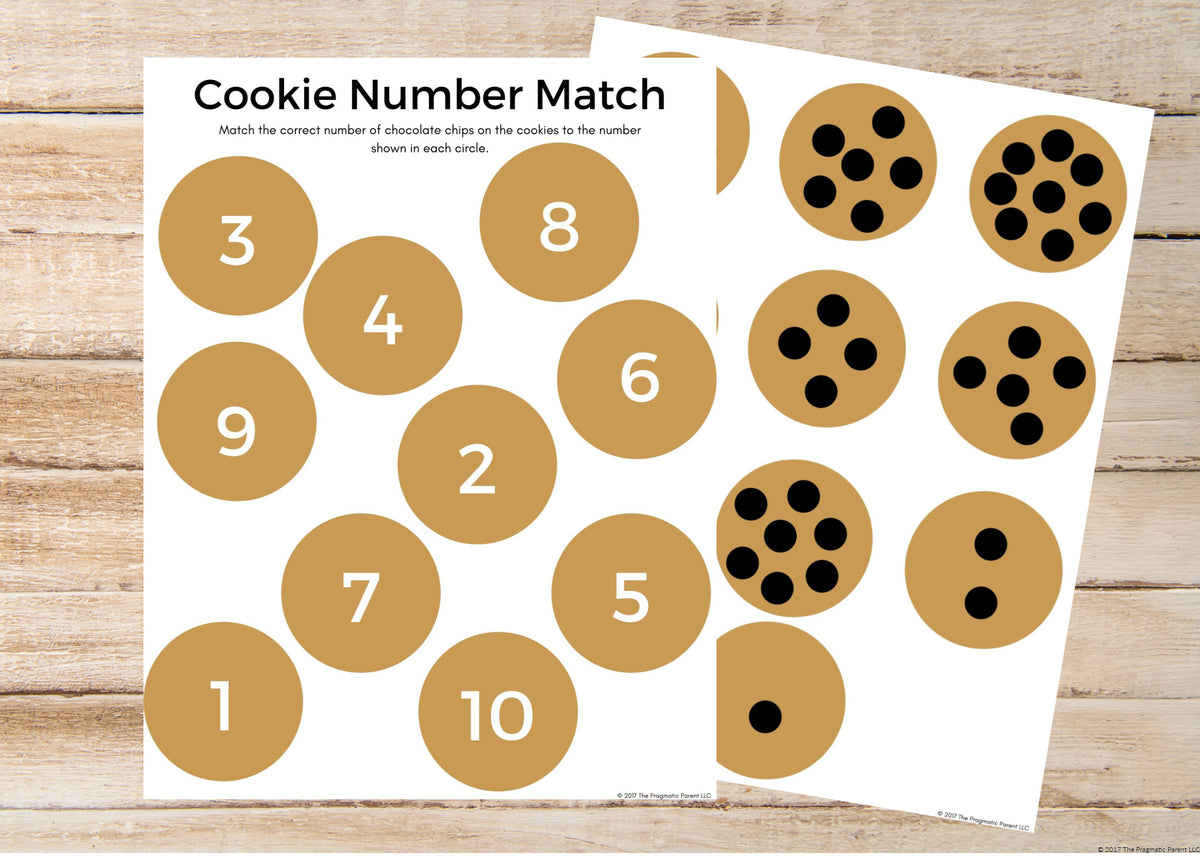 Cookie Counting Number Worksheet – The Pragmatic Parent