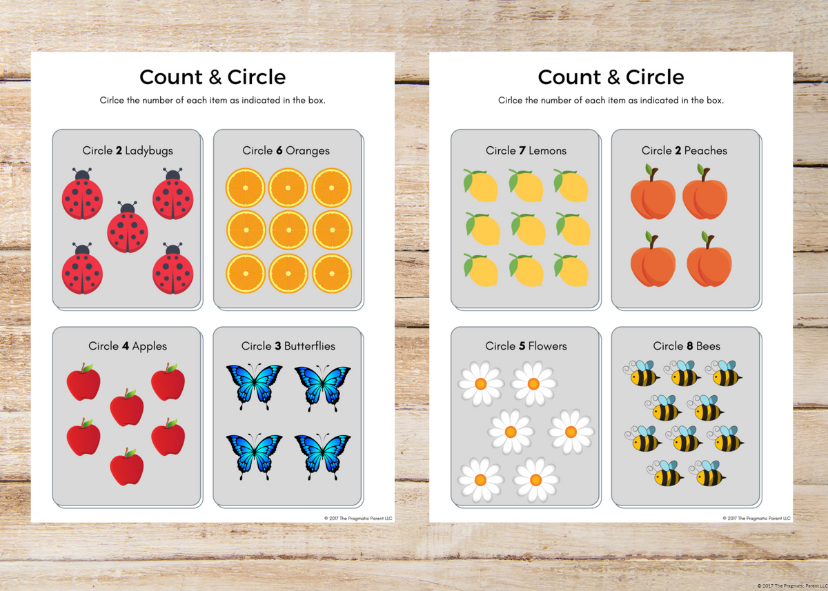 Numbers & Counting BUNDLE (45 Worksheets) – The Pragmatic Parent