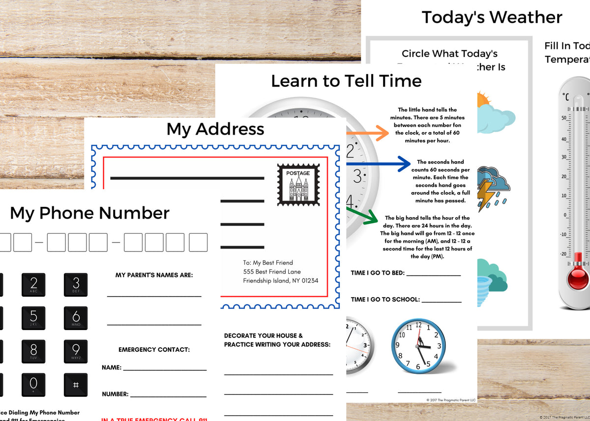 Life Skills Activity Sheets for Kids – The Pragmatic Parent